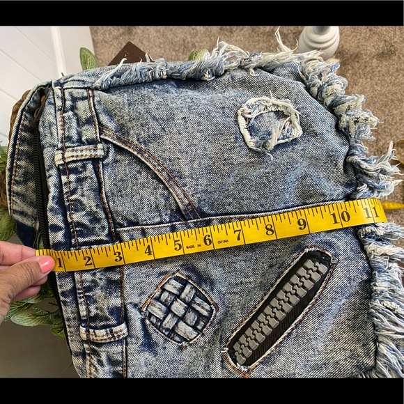 Unknown | Bags | Cool Distressed Acid Washed Frayed Denim Purse | Poshmark